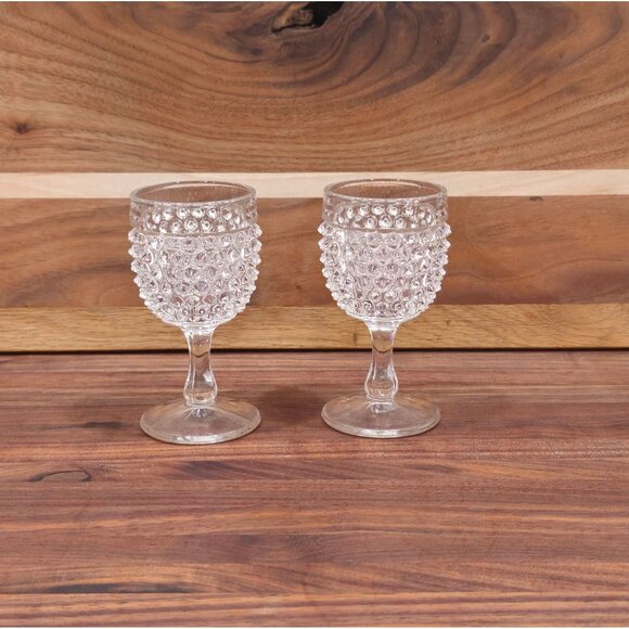 LG Wright | Dining | Lg Wright Glass Eapg Hobnail Sherry Goblet Set Of ...